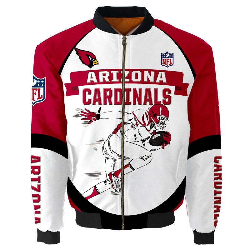 Arizona Cardinals Bomber Jacket Graphic Player Running - Hot Sale 2025