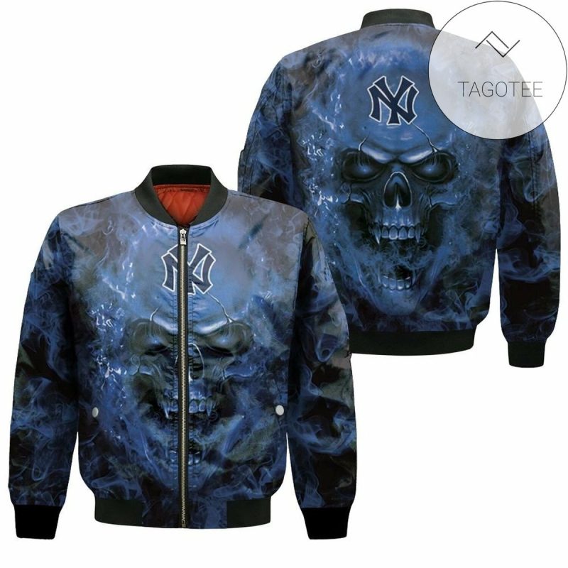 MLB New York Yankees Skull Bomber Jacket - Hot Sale 2024