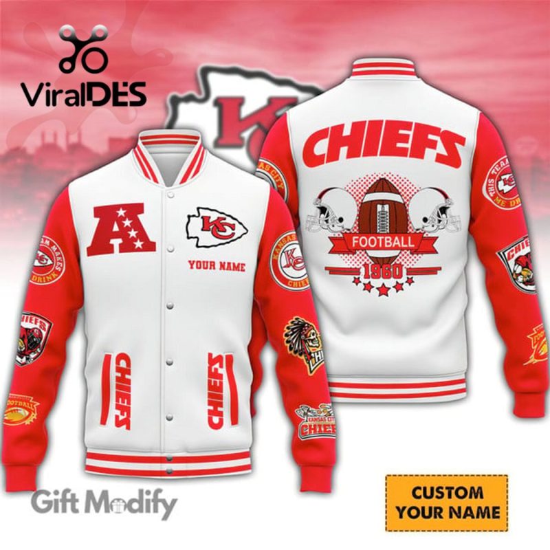 Custom Kansas City Chiefs Football Super Bowl Champion White Baseball ...